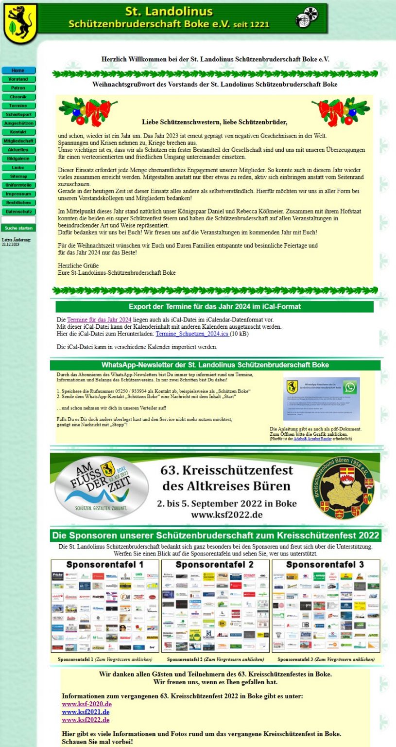 Alte Homepage - St.-Landolinus-Schützenbruderschaft Boke e. V.